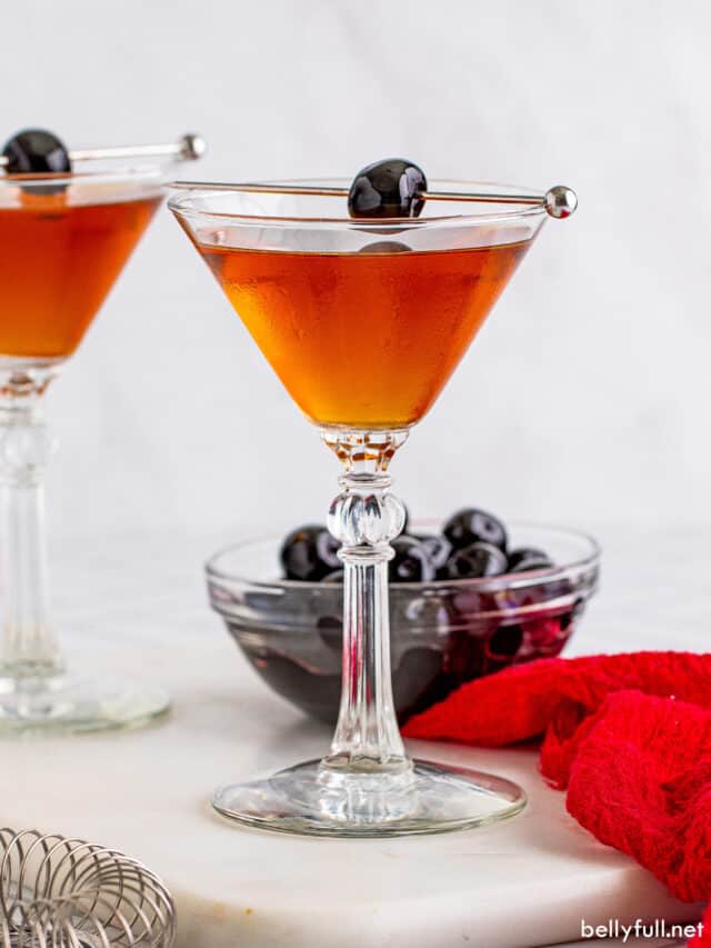 Classic Manhattan Cocktail Recipe - Belly Full