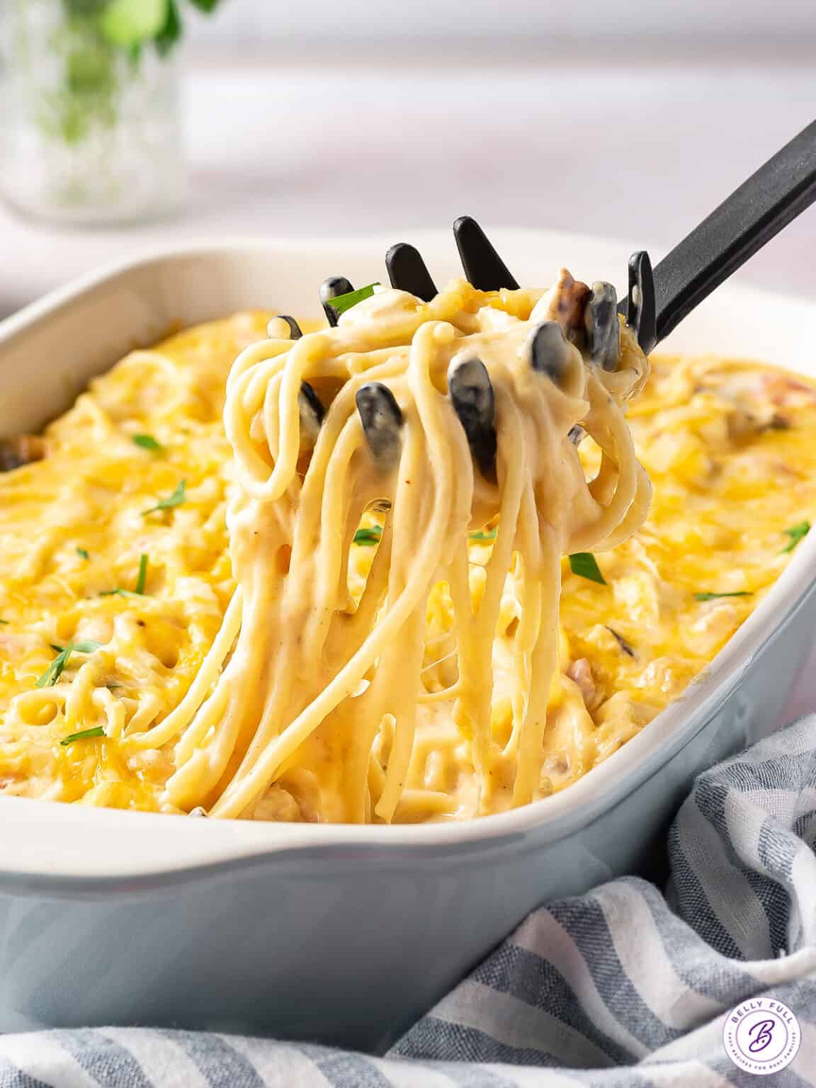 Easy Cheesy Chicken Spaghetti - Belly Full