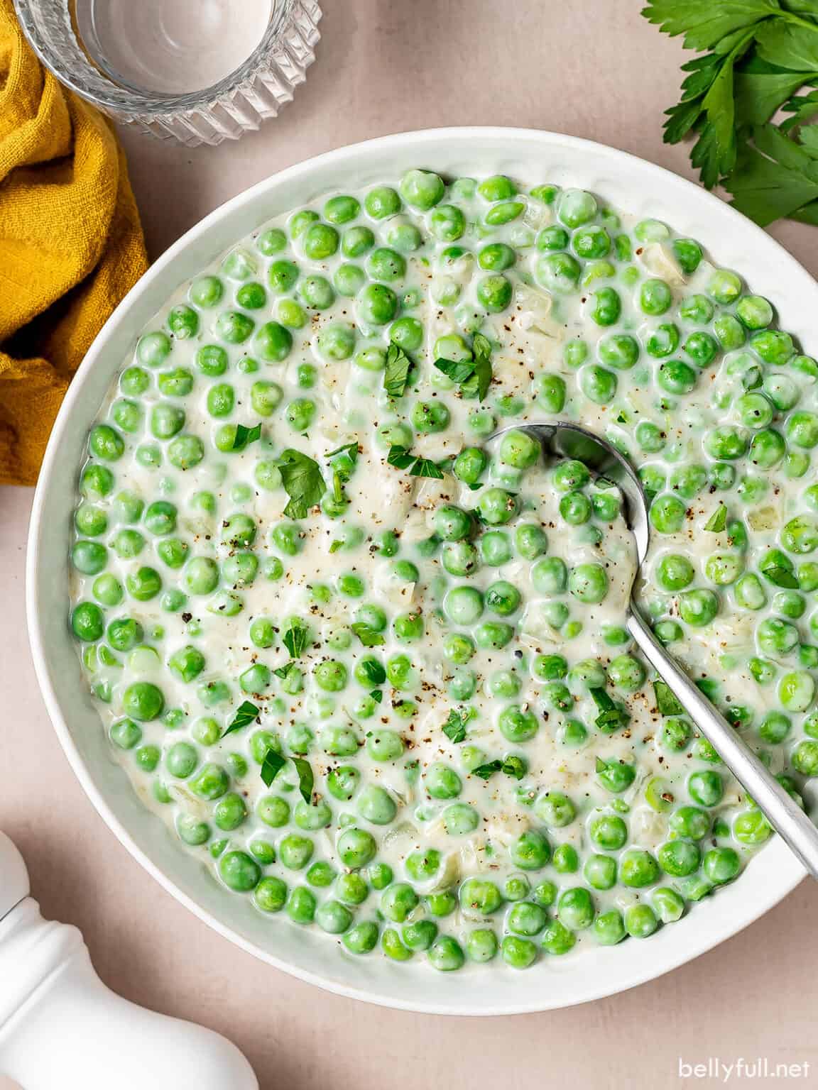 Creamed Peas Recipe - Belly Full