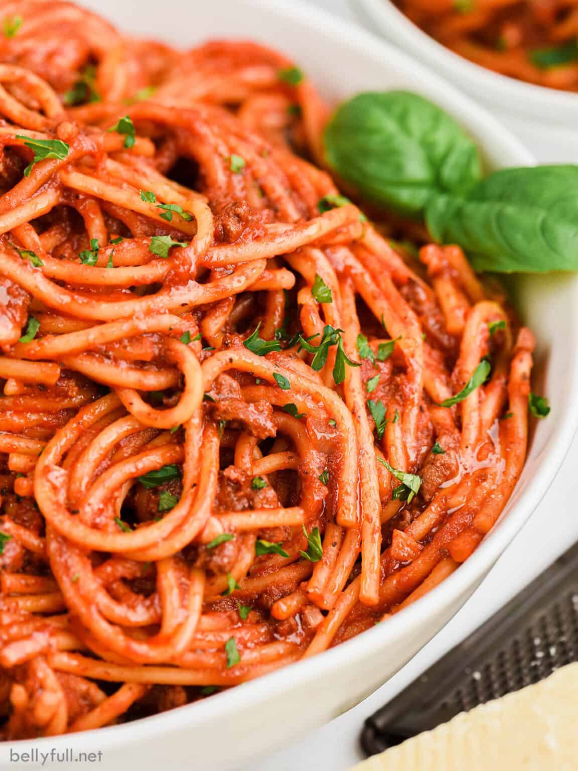 Instant Pot Spaghetti {and Meat Sauce} - Belly Full