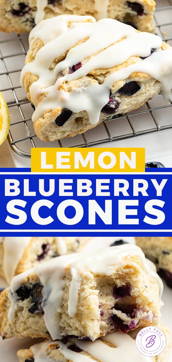 Lemon Blueberry Scones Recipe - Belly Full