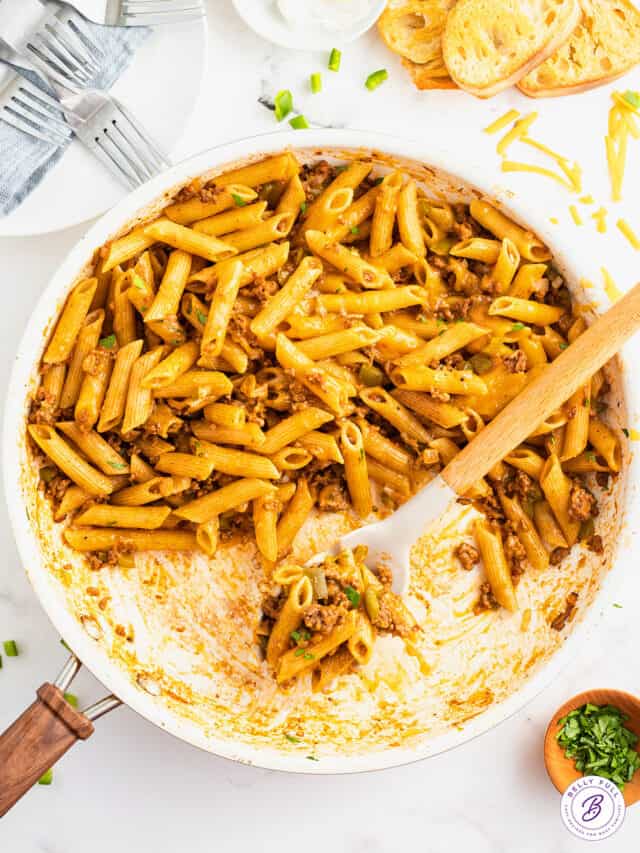 Easy Sloppy Joe Pasta {One Pot} - Belly Full