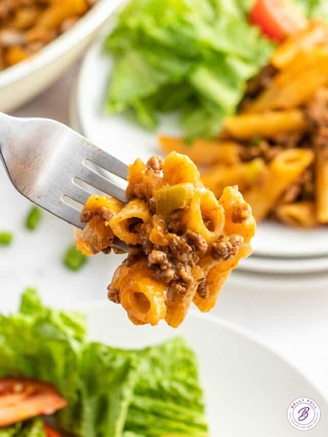 Easy Sloppy Joe Pasta {One Pot} - Belly Full
