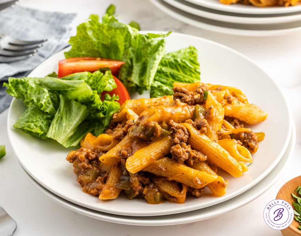 Easy Sloppy Joe Pasta {One Pot} - Belly Full