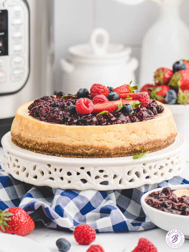 Easy Instant Pot Cheesecake Recipe - Belly Full