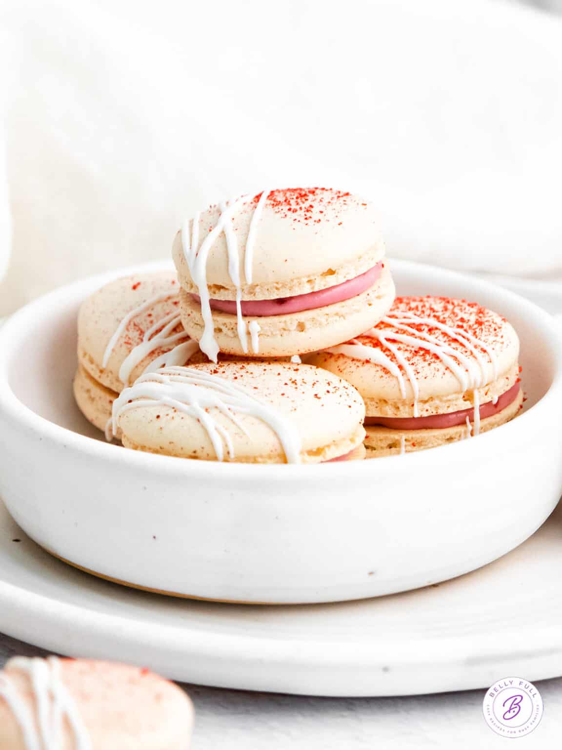 Easy Raspberry Macarons - Belly Full