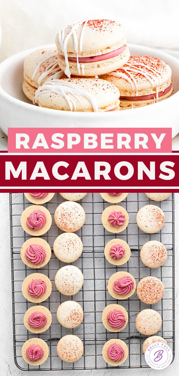 Easy Raspberry Macarons - Belly Full