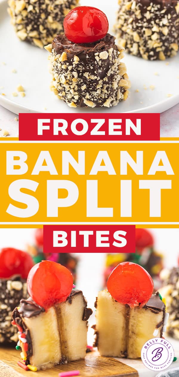 Easy Frozen Banana Split Bites - Belly Full