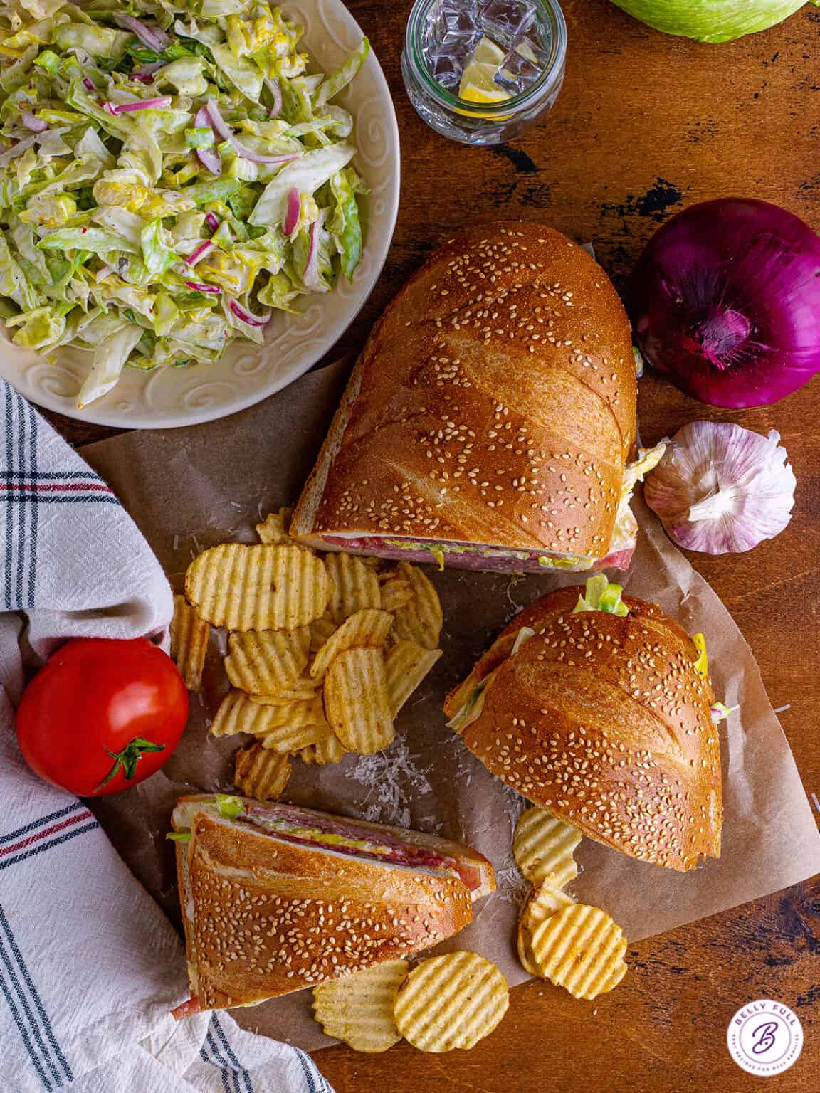 Italian Grinder Sandwich Recipe - Belly Full