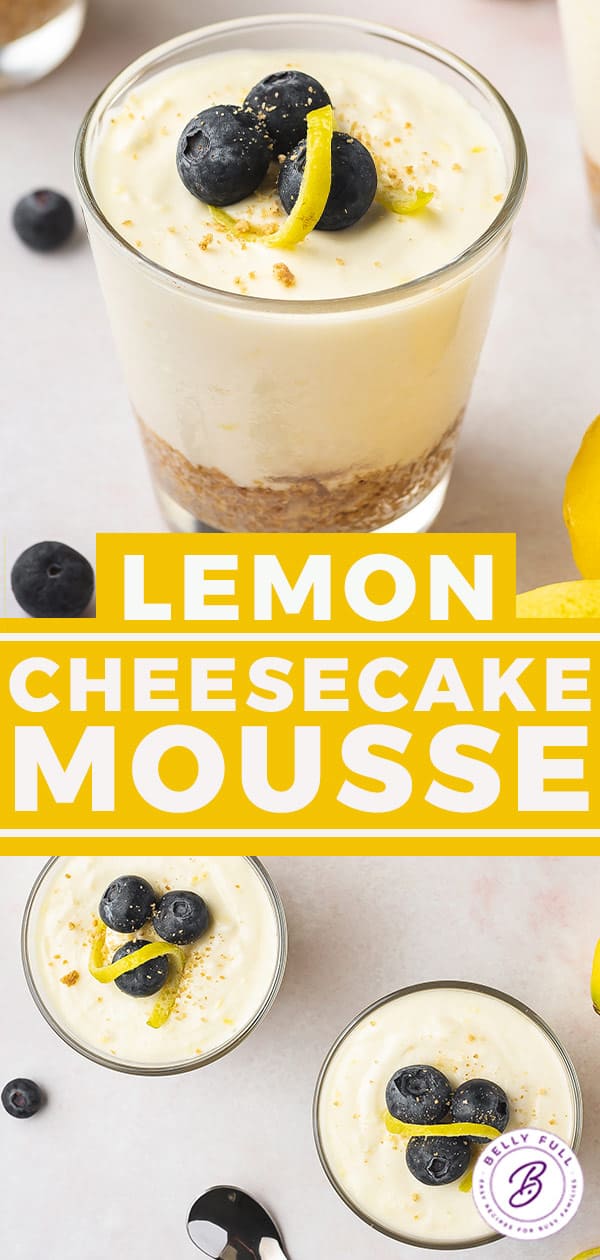 Easy Lemon Cheesecake Mousse - Belly Full