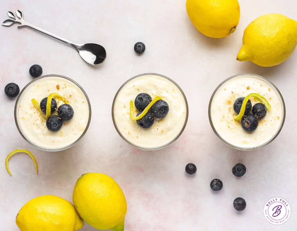 Easy Lemon Cheesecake Mousse - Belly Full