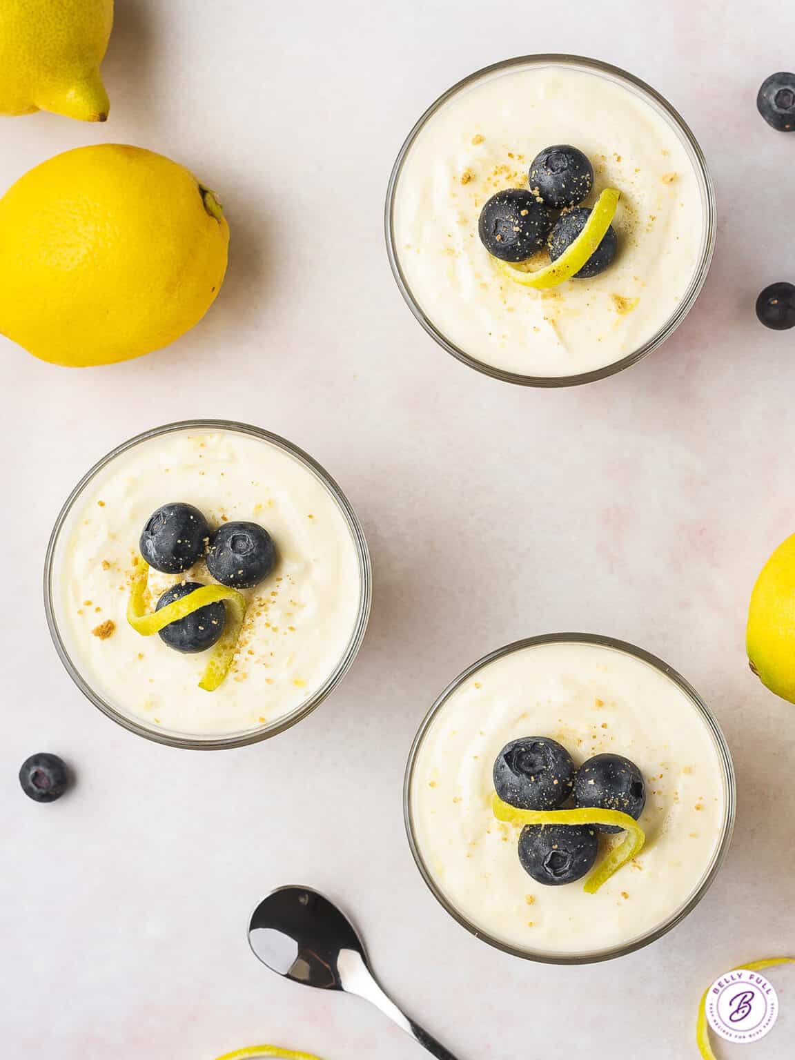 Easy Lemon Cheesecake Mousse - Belly Full