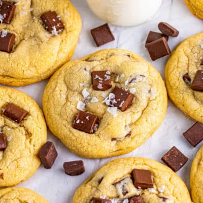 Salted Chocolate Chunk Cookies - Belly Full