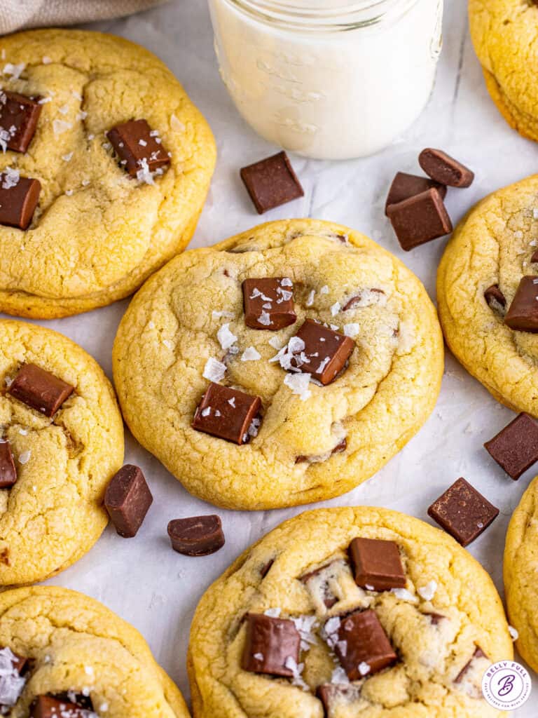 Salted Chocolate Chunk Cookies - Belly Full