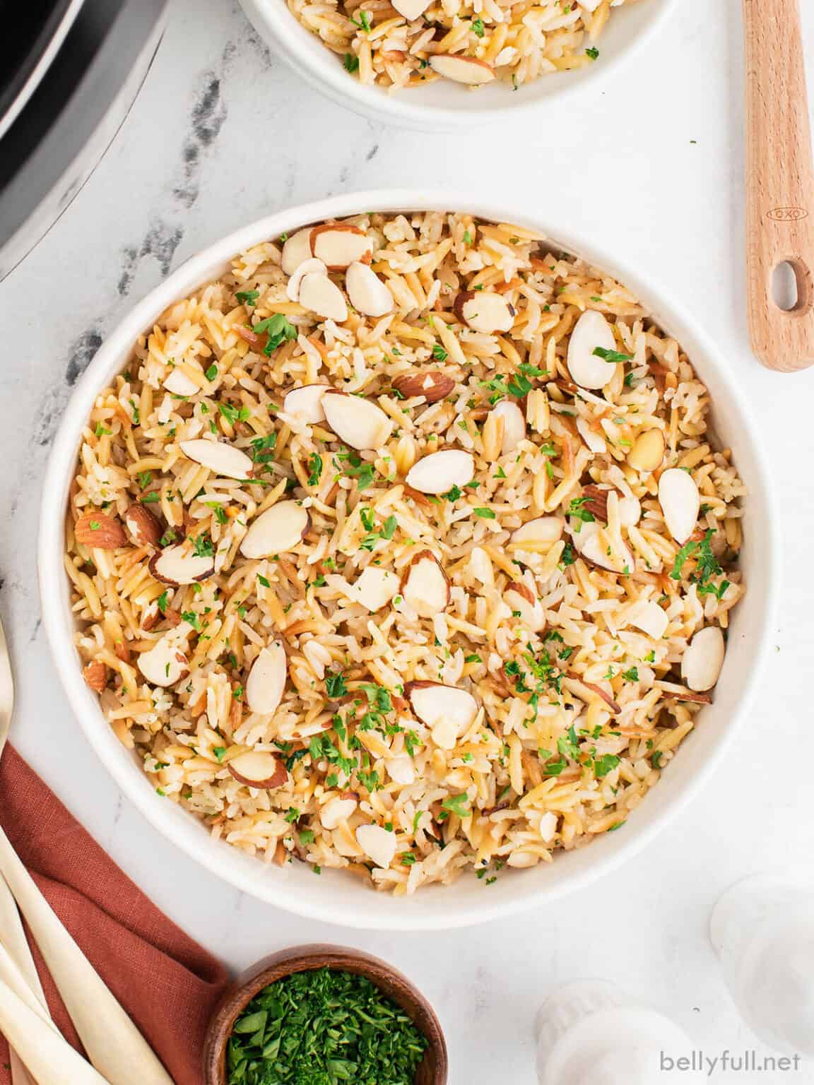 Instant Pot Rice Pilaf Recipe - Belly Full
