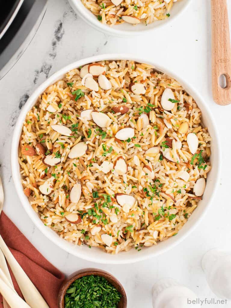Instant Pot Rice Pilaf Recipe - Belly Full
