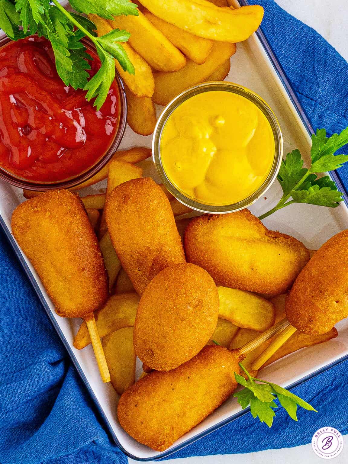 Mini Corn Dogs Recipe - Belly Full