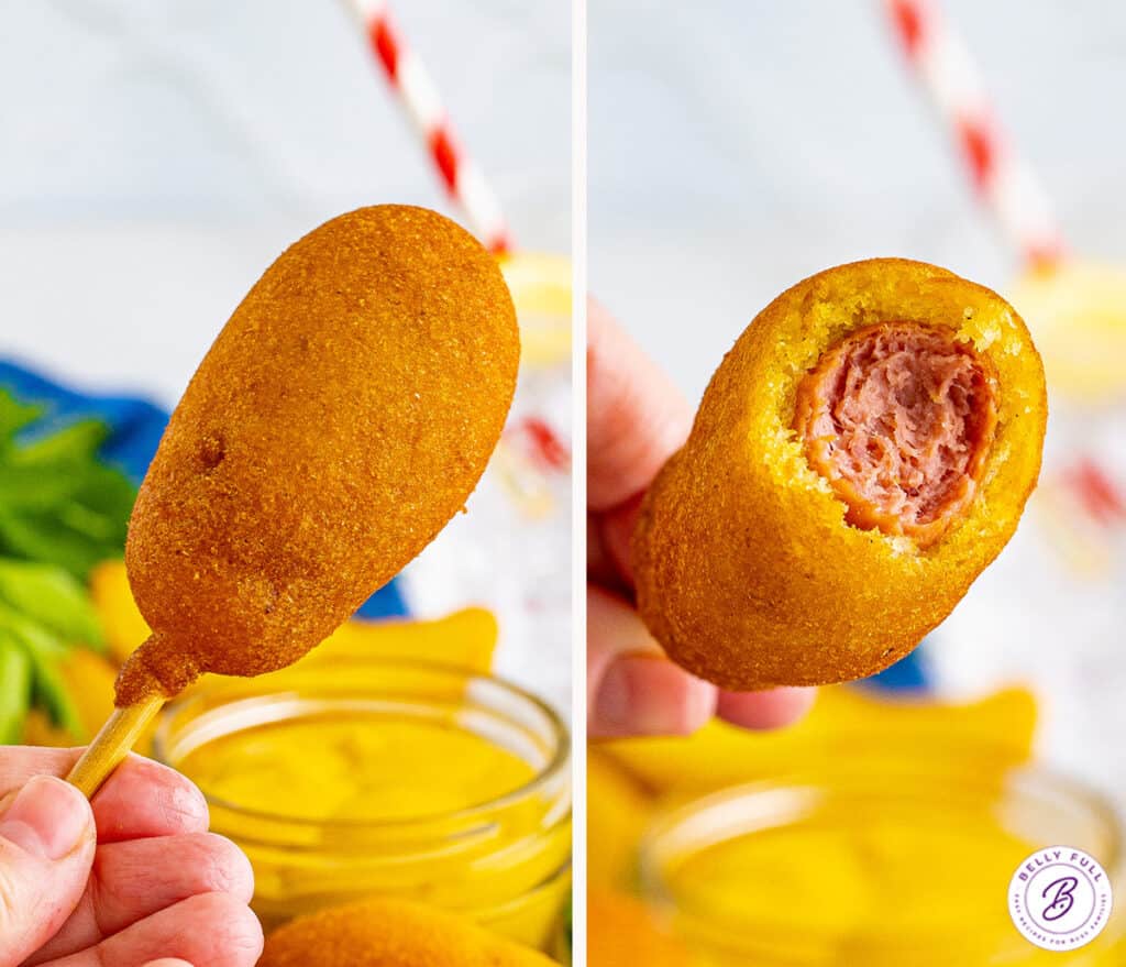 Mini Corn Dogs Recipe - Belly Full