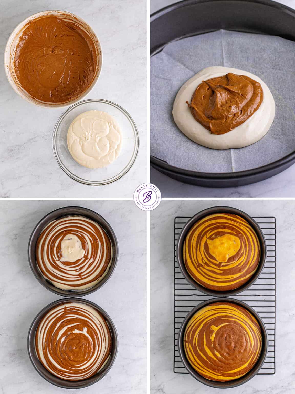 Easy Zebra Cake - Belly Full