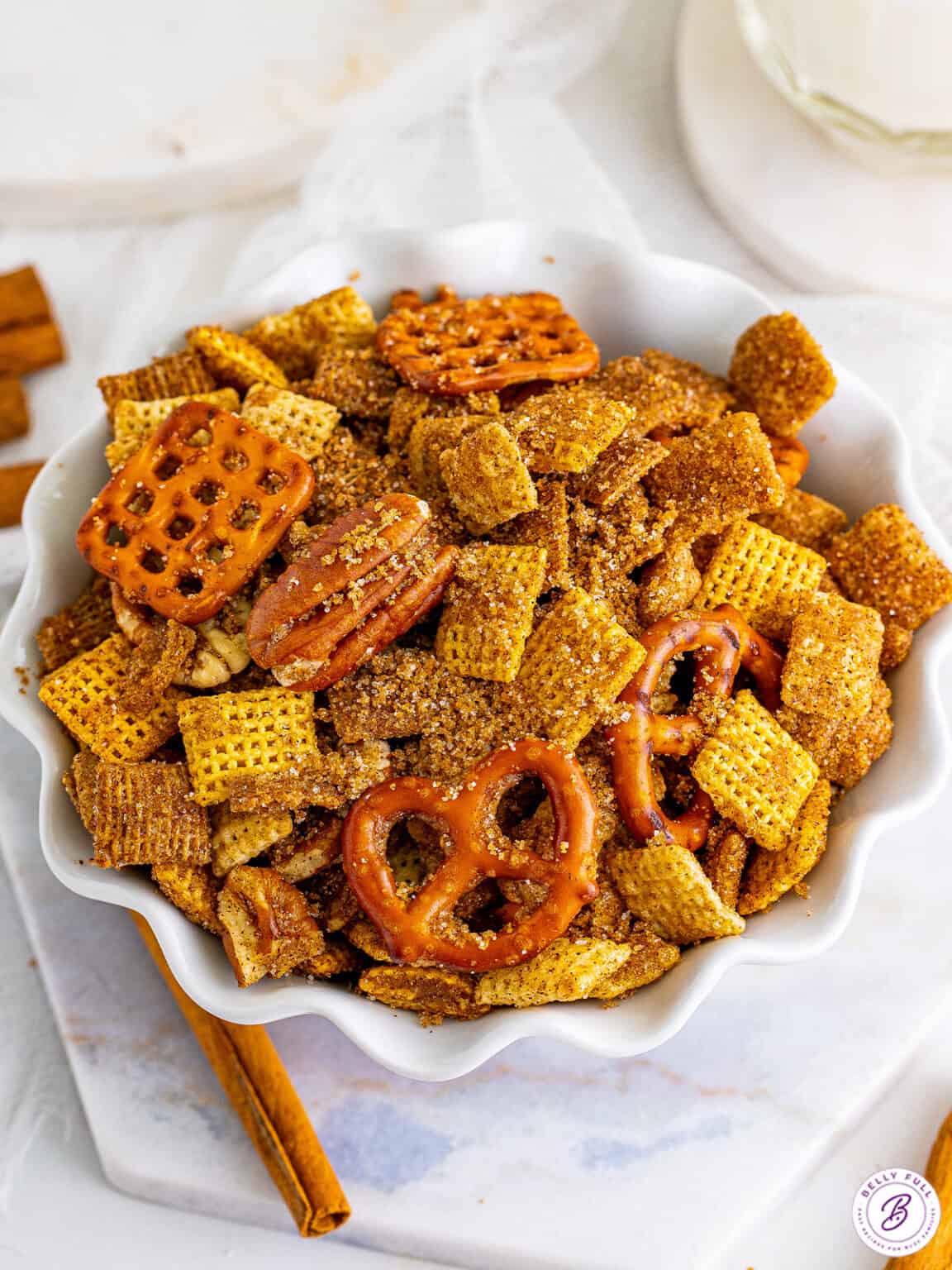 Cinnamon Sugar Chex Mix - Belly Full