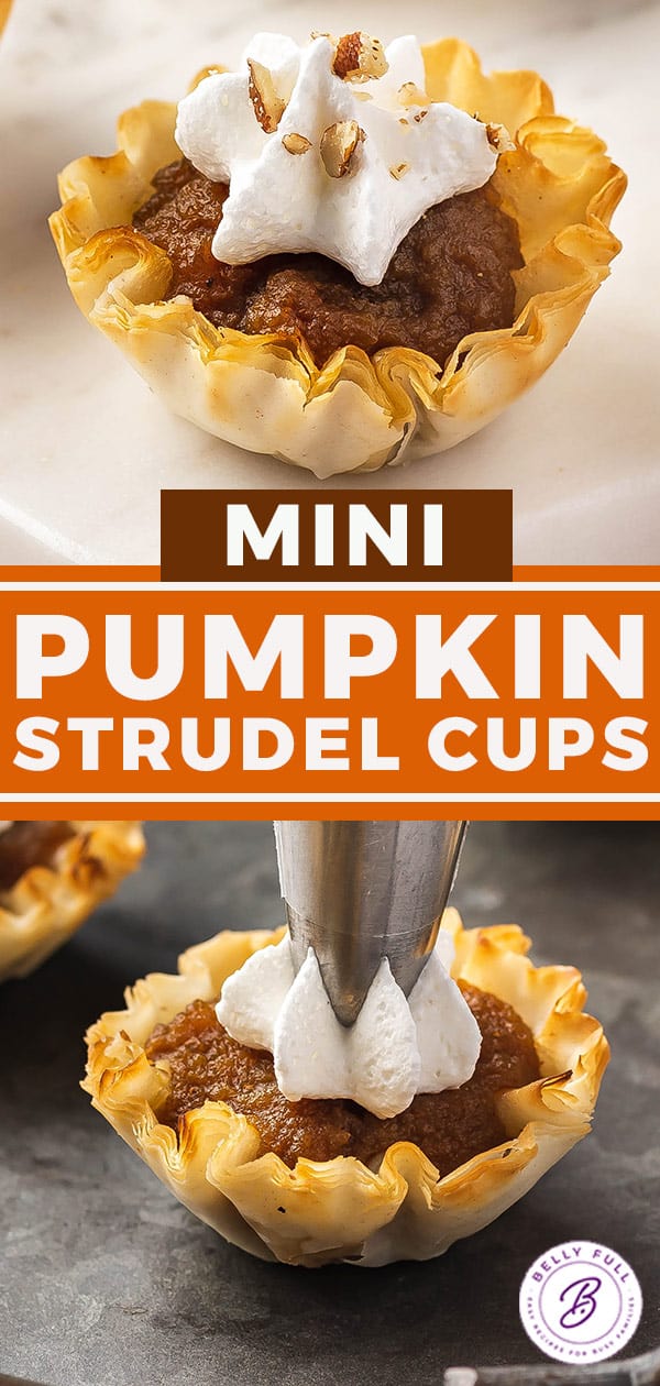Mini Pumpkin Pecan Strudel Cups - Belly Full