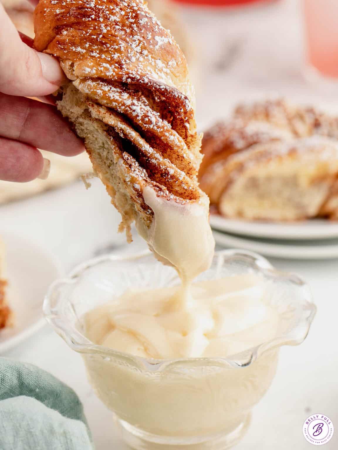 Cinnamon-Sugar Star Bread {Christmas Star Bread} - Belly Full
