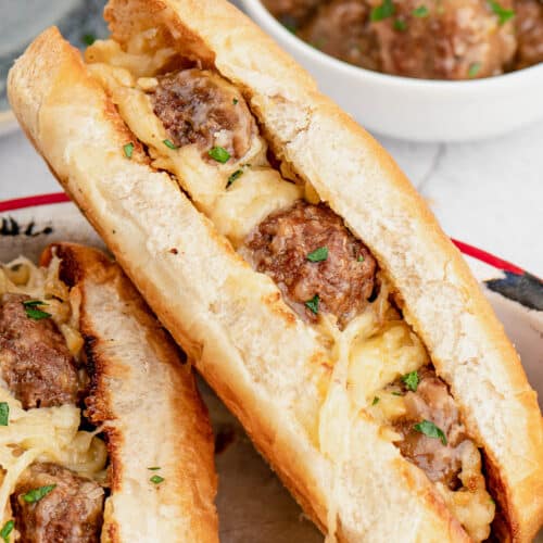 Salisbury Steak Meatball Subs - Belly Full