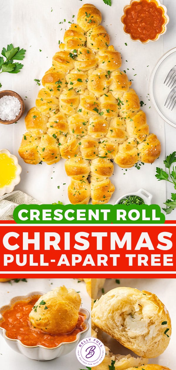Pull-Apart Crescent Roll Christmas Tree - Belly Full