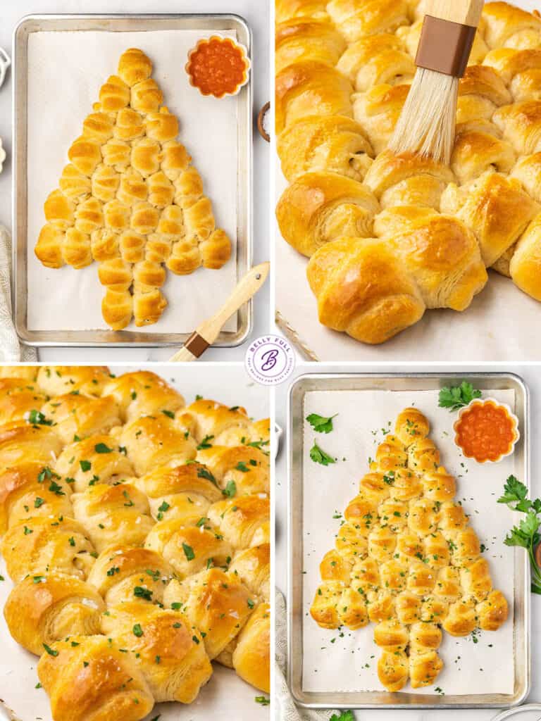 Pull-Apart Crescent Roll Christmas Tree - Belly Full