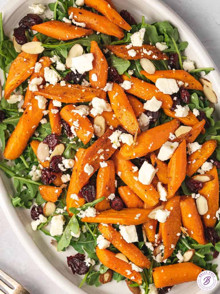 Roasted Carrot Salad {Easy Winter Salad} - Belly Full