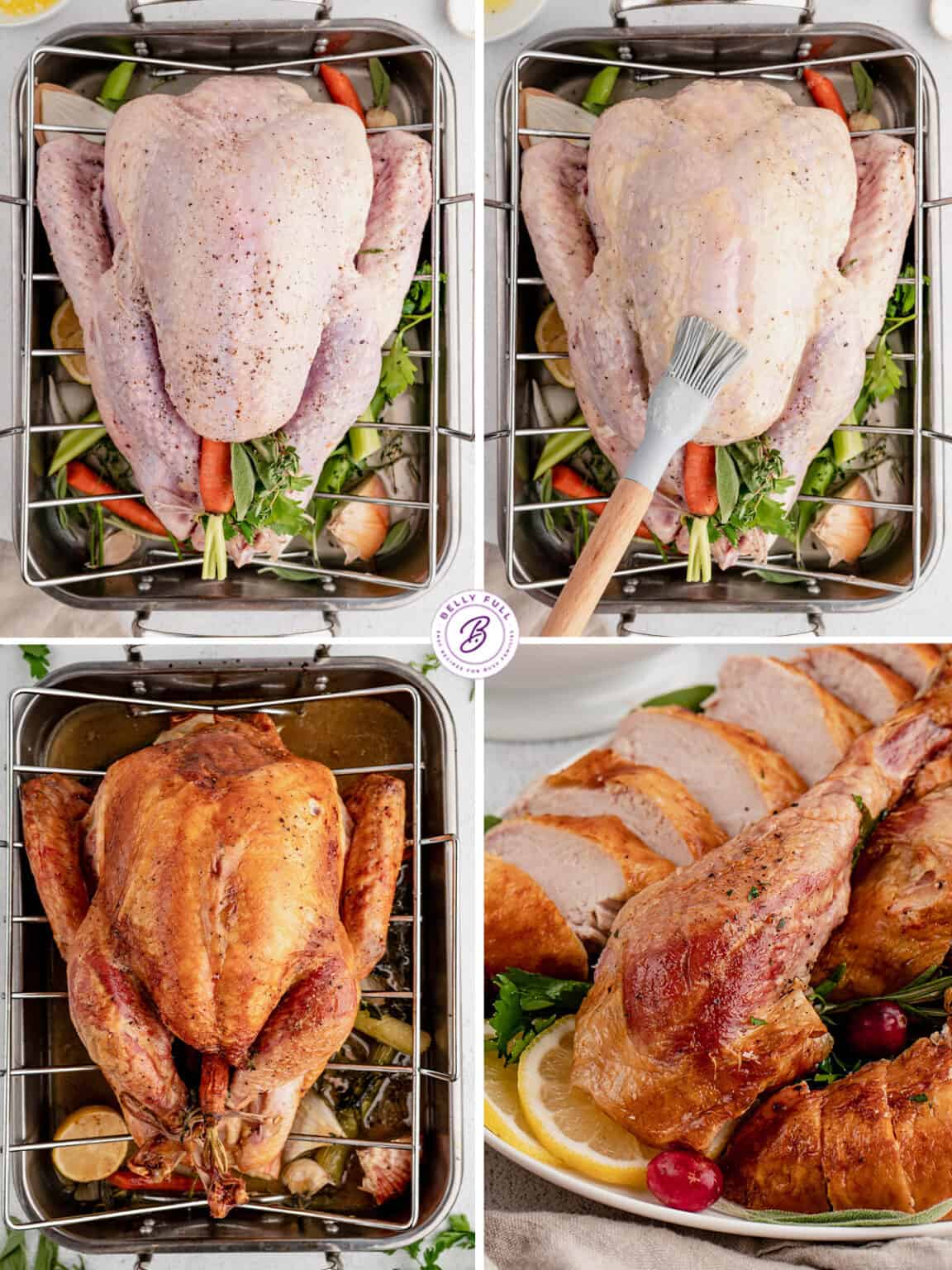 Easy Roast Turkey (Thanksgiving Turkey Recipe) - Belly Full