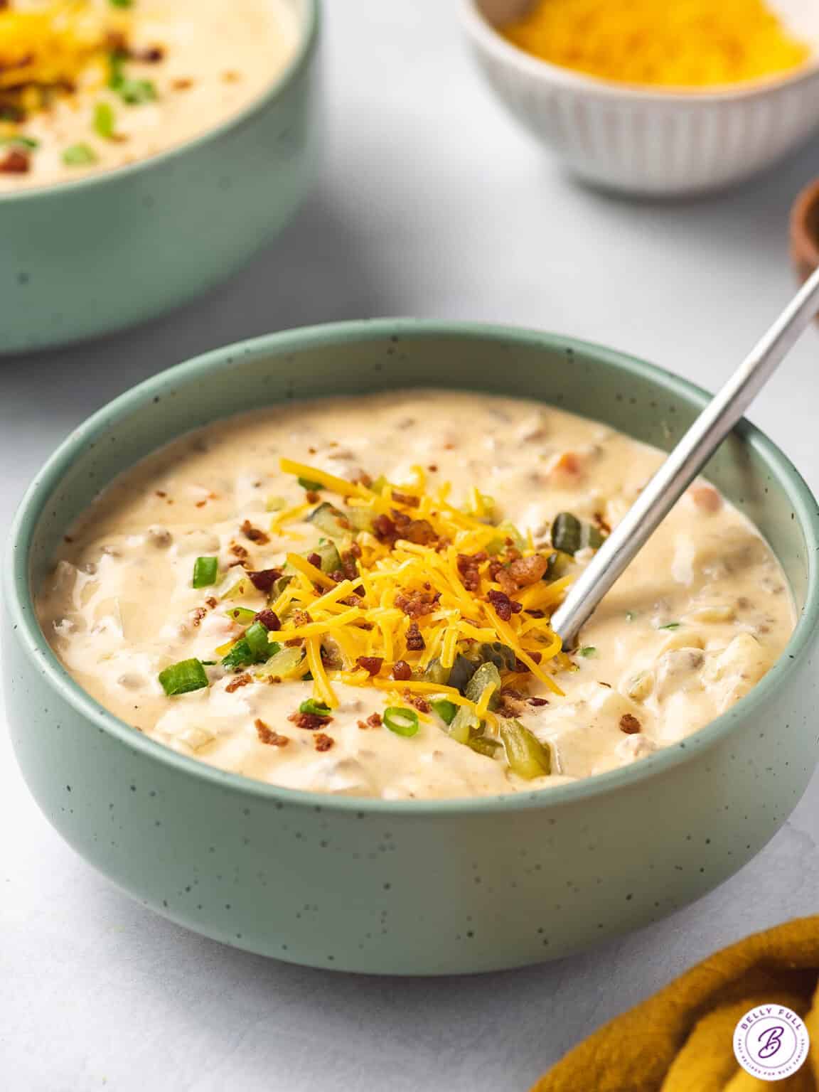 Bacon Cheeseburger Soup - Belly Full