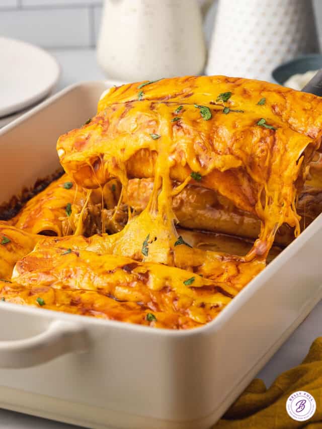 Easy Ground Beef Enchiladas - Belly Full