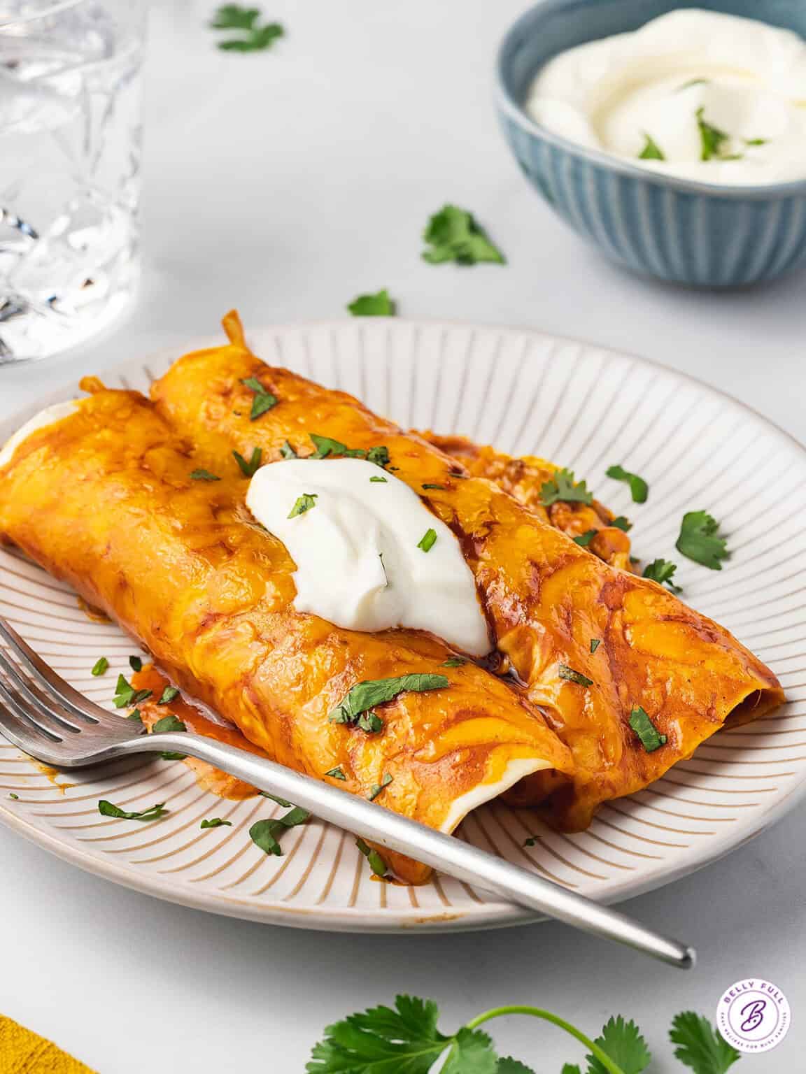 Easy Ground Beef Enchiladas - Belly Full