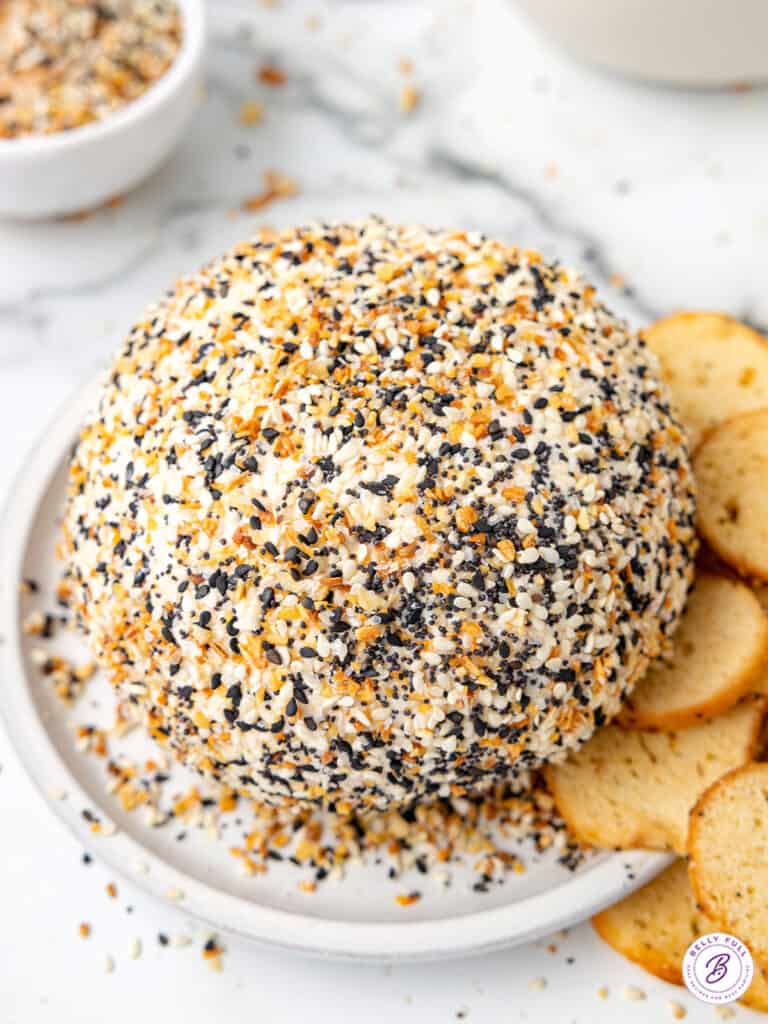 Everything Bagel Cheese Ball Recipe - Belly Full