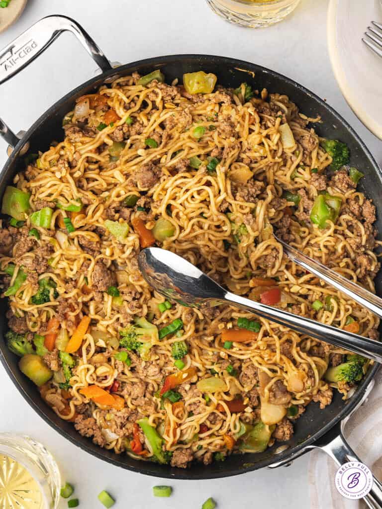 One-Pan Ground Beef Ramen - Belly Full