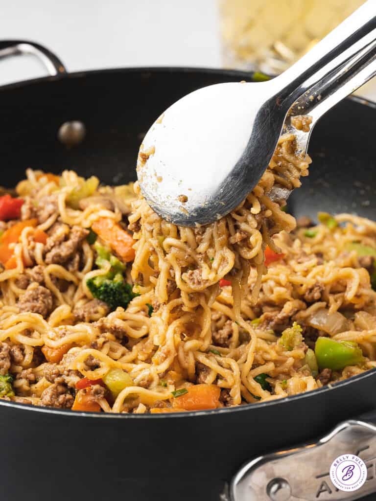 One-Pan Ground Beef Ramen - Belly Full