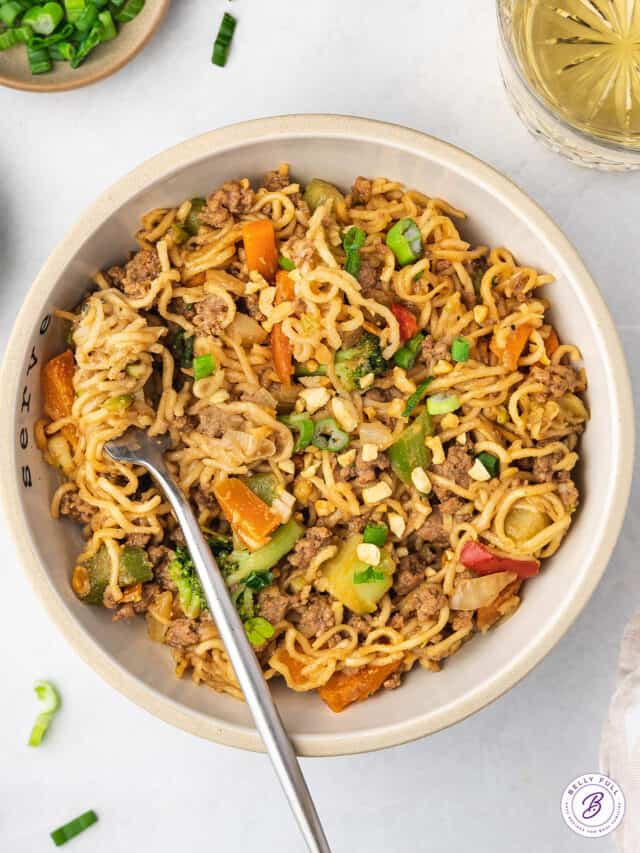 One-Pan Ground Beef Ramen - Belly Full