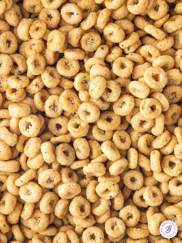 Garlic-Parmesan Hot Buttered Cheerios - Belly Full