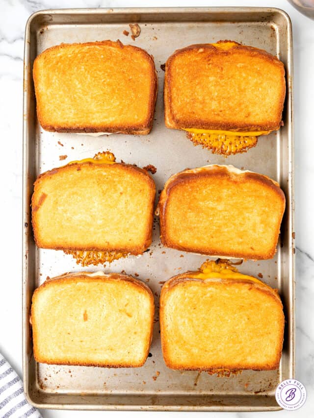 Sheet Pan Oven Grilled Cheese Sandwiches - Belly Full