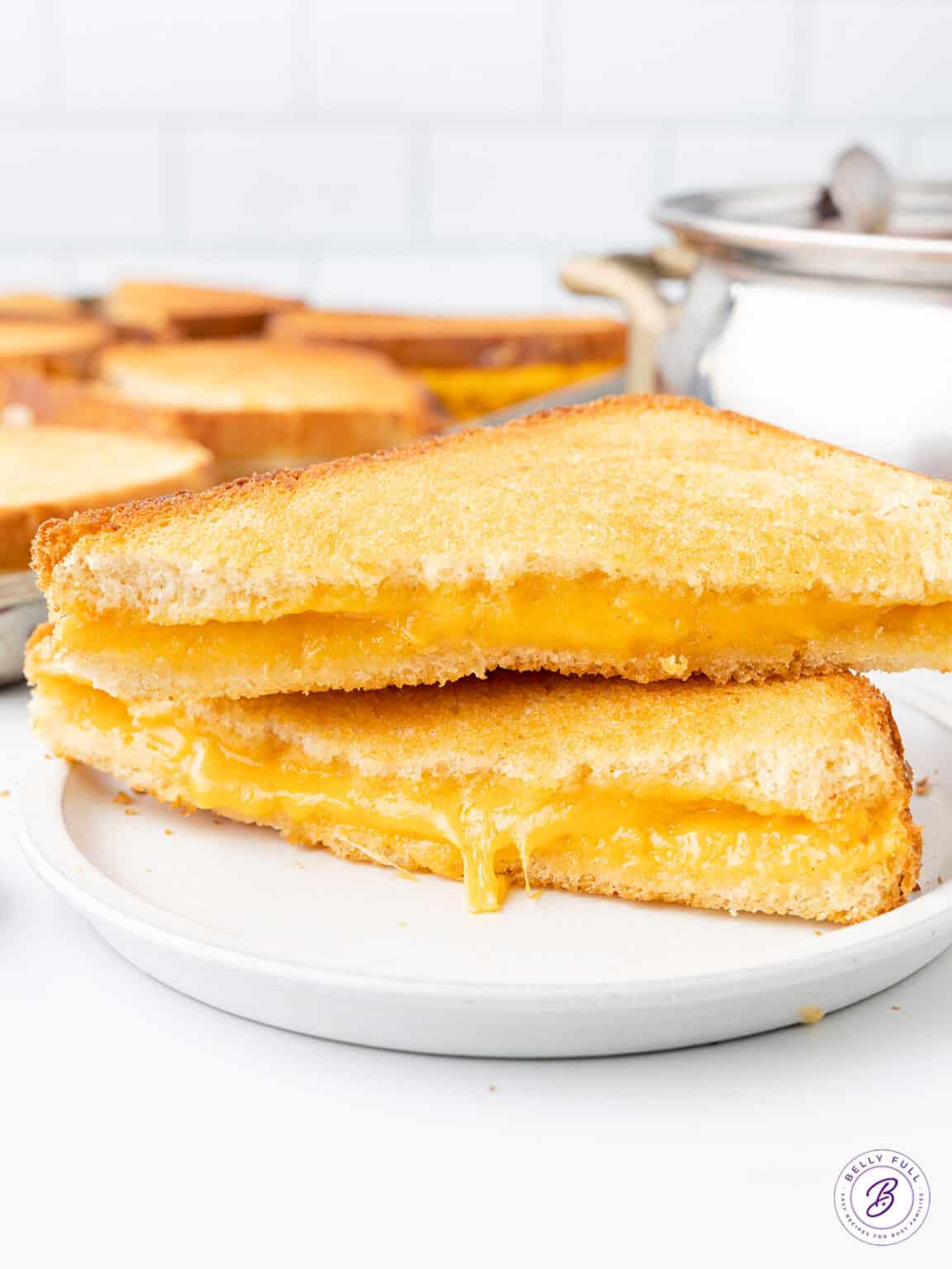 Sheet Pan Oven Grilled Cheese Sandwiches - Belly Full