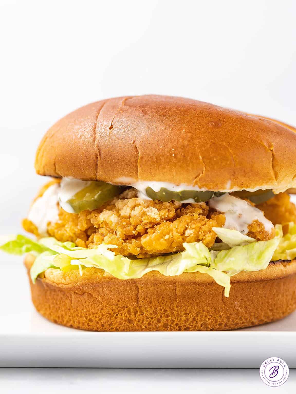 Crispy Chicken Sandwich Recipe {Quick & Easy} - Belly Full