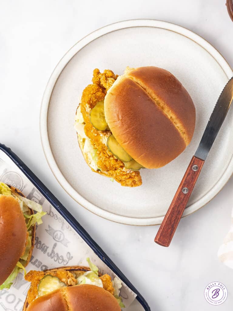 Crispy Chicken Sandwich Recipe {Quick & Easy} - Belly Full