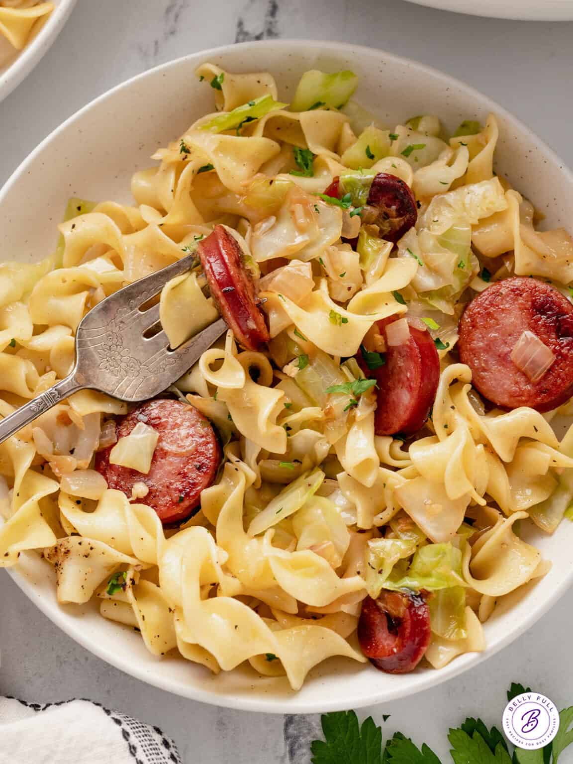 Haluski Recipe (Fried Cabbage and Noodles) - Belly Full