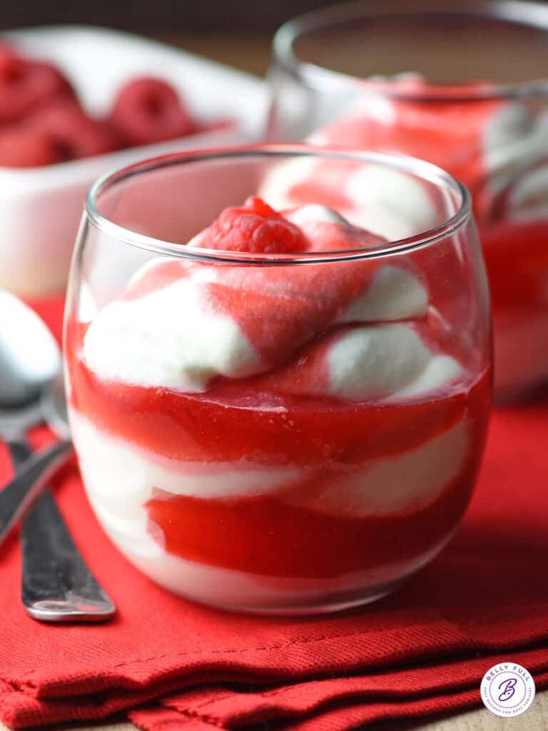 White Chocolate Raspberry Parfaits - Belly Full