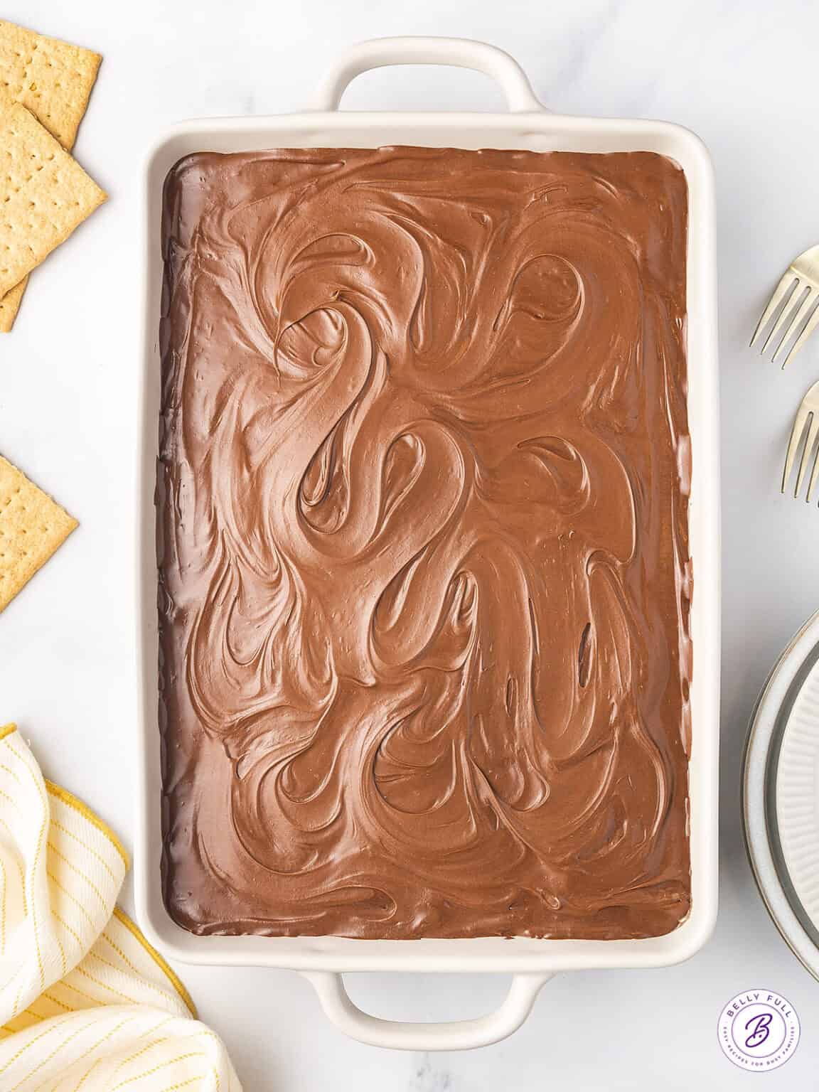 Chocolate Eclair Cake (No Bake, 5 Ingredients) - Belly Full