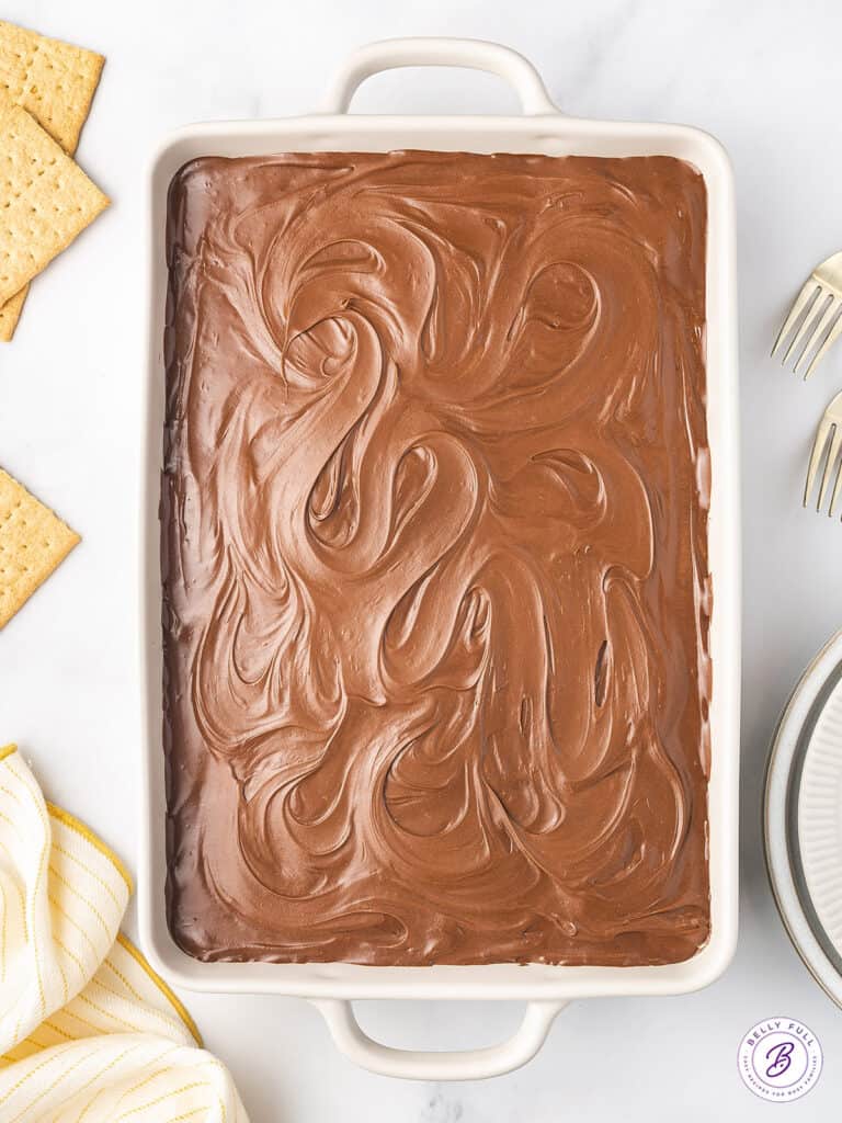 Chocolate Eclair Cake (No Bake, 5 Ingredients) - Belly Full