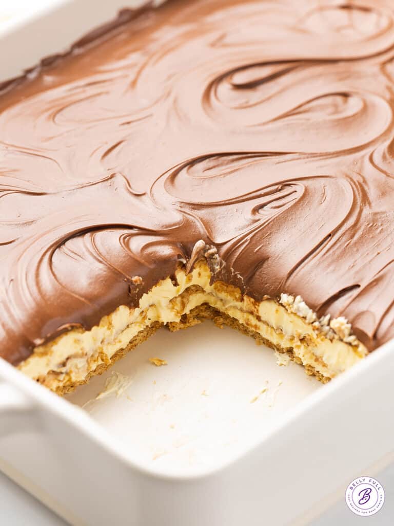 Chocolate Eclair Cake (No Bake, 5 Ingredients) - Belly Full