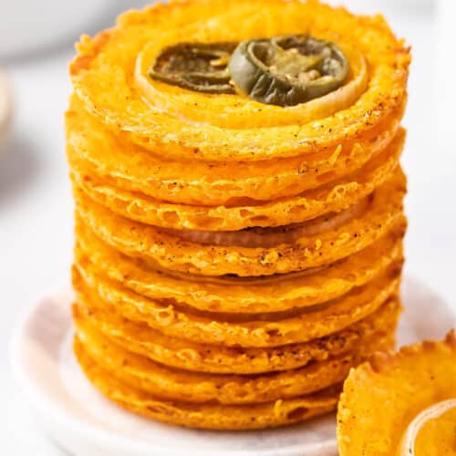 Low Carb Cheddar Onion Ring Chips - Belly Full
