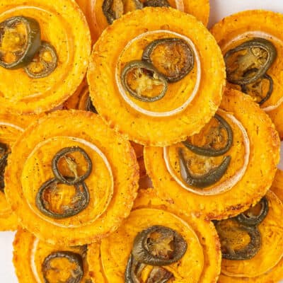 Low Carb Cheddar Onion Ring Chips - Belly Full
